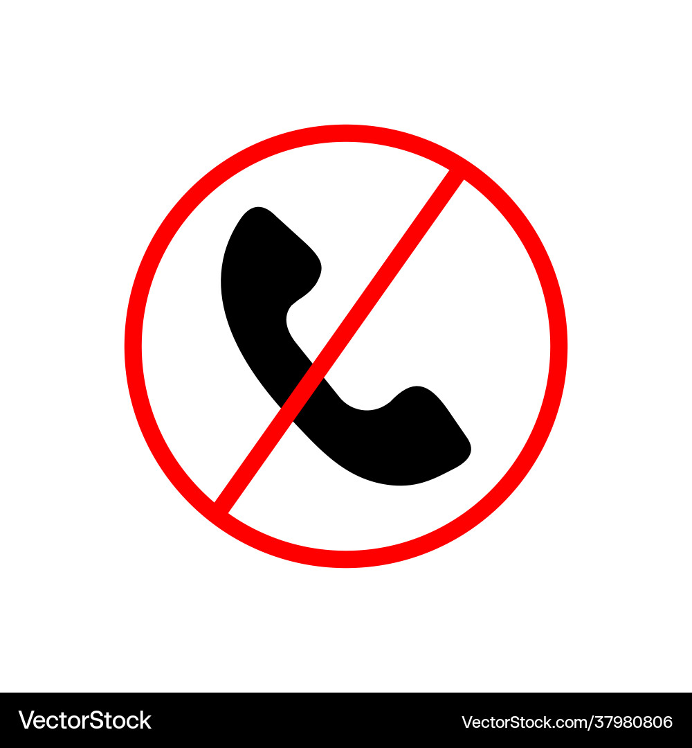 No phone sign isolated on white background Vector Image