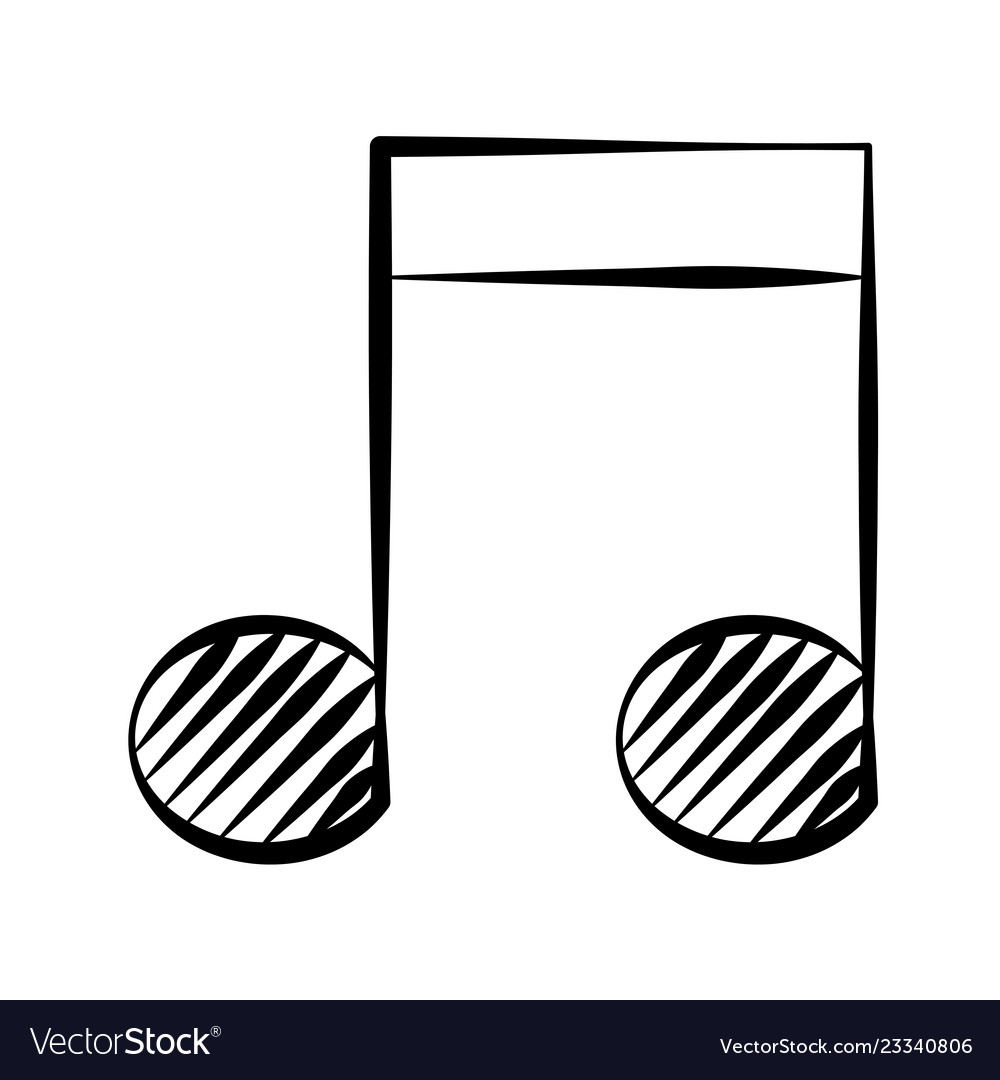 Note music doodle Royalty Free Vector Image - VectorStock