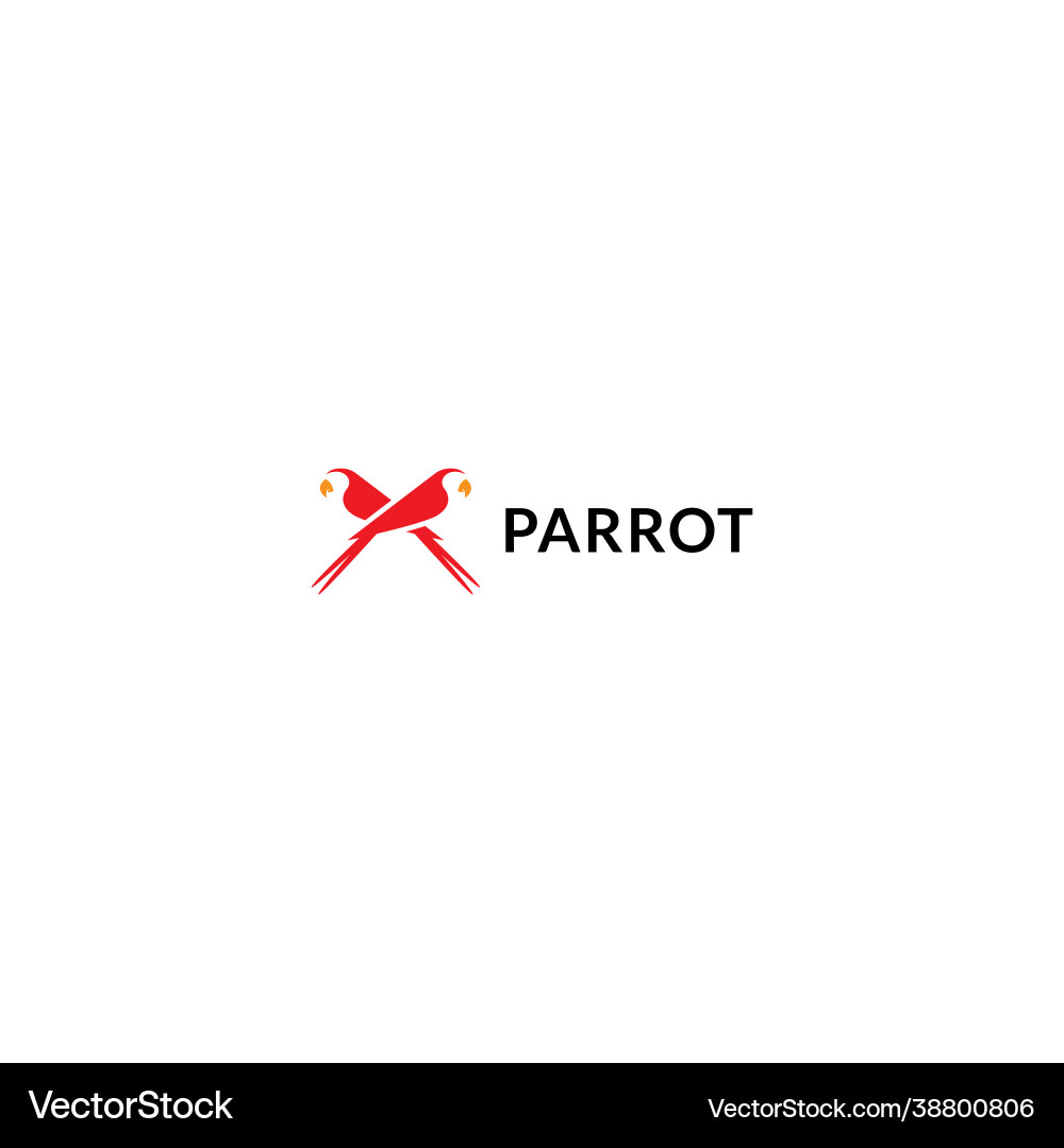 Parrot logo design Royalty Free Vector Image - VectorStock