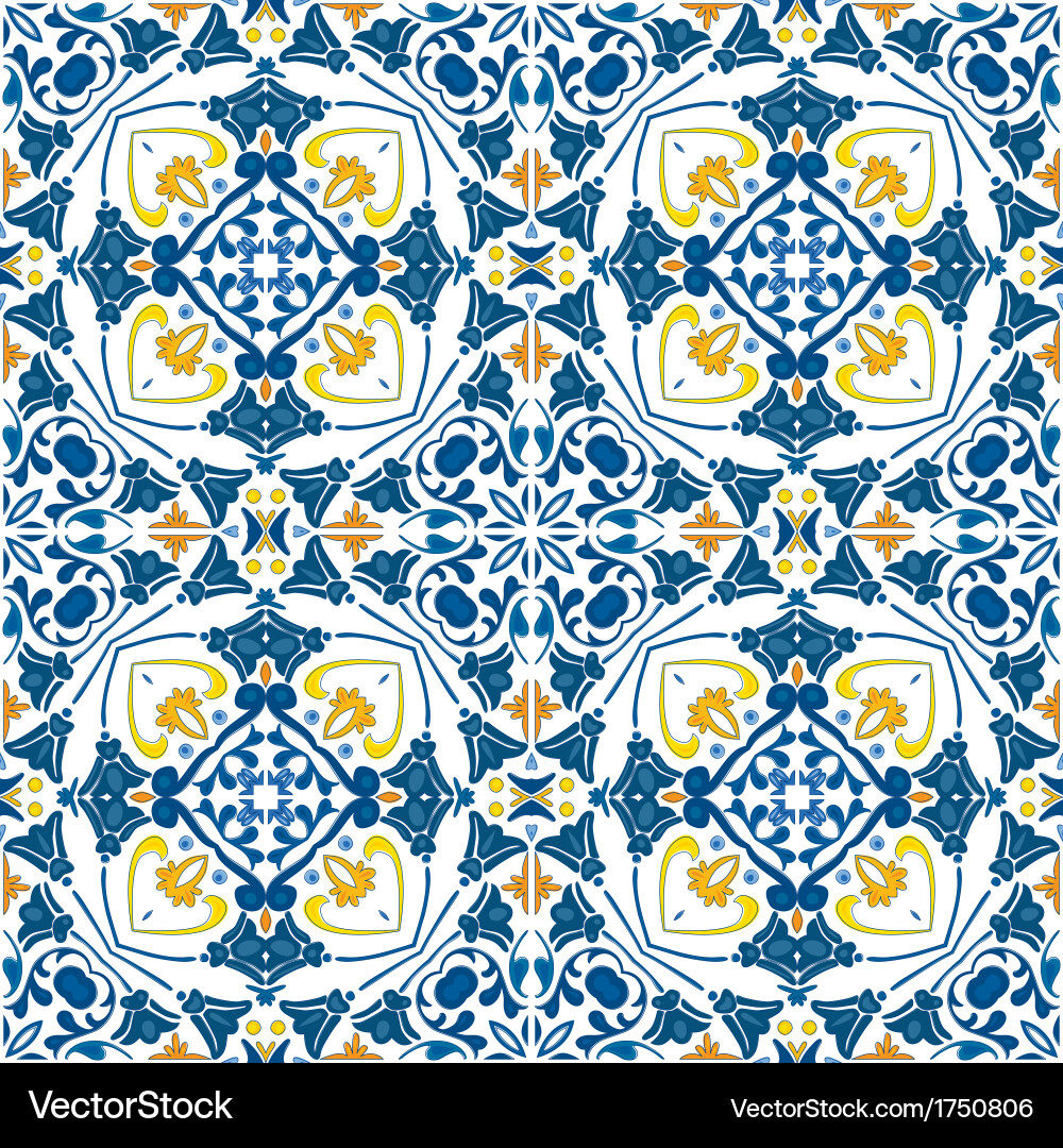 Portuguese tiles Royalty Free Vector Image - VectorStock