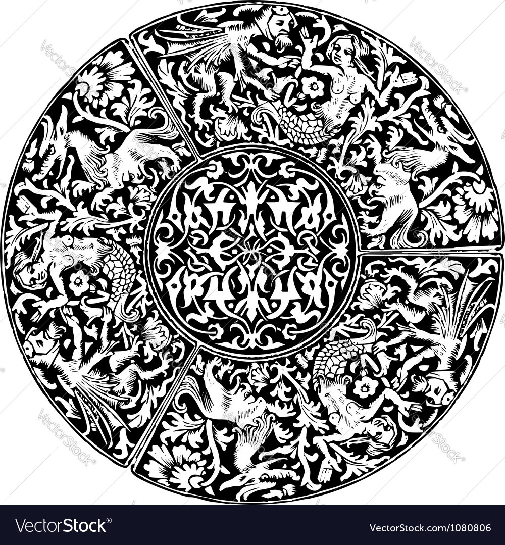 Renaissance seamless pattern Royalty Free Vector Image
