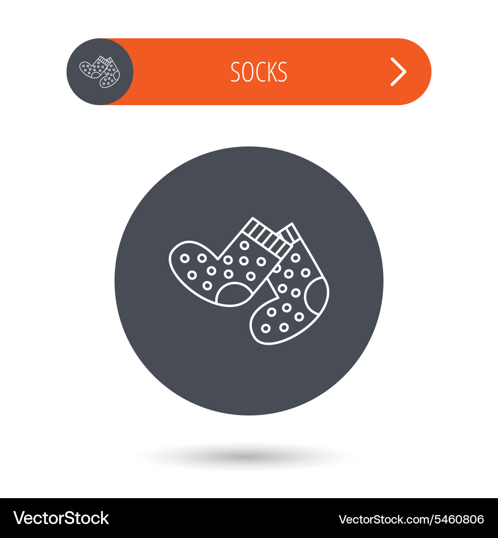 Socks icon baby underwear sign Royalty Free Vector Image
