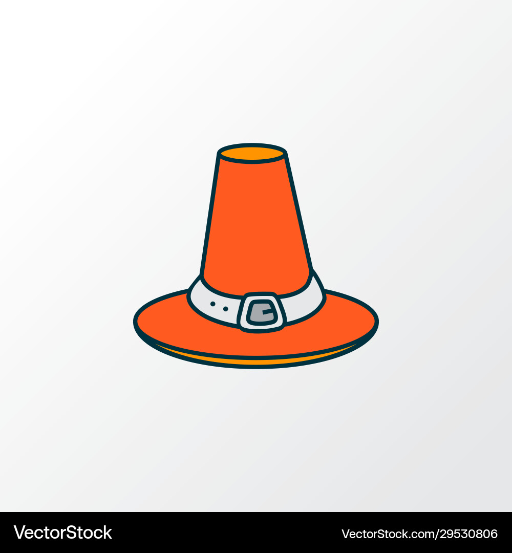 Thanksgiving hat icon colored line symbol premium Vector Image