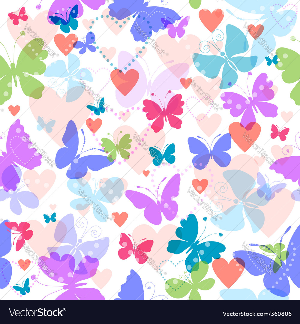 White seamless valentine pattern Royalty Free Vector Image
