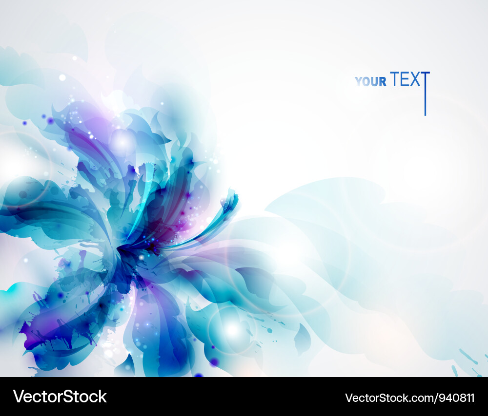Blue flower Royalty Free Vector Image - VectorStock