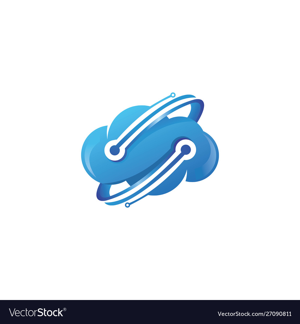 Cloud logo template Royalty Free Vector Image - VectorStock