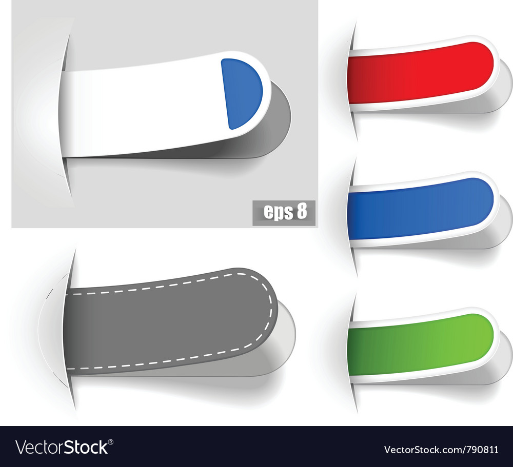 Colored tabs Royalty Free Vector Image - VectorStock