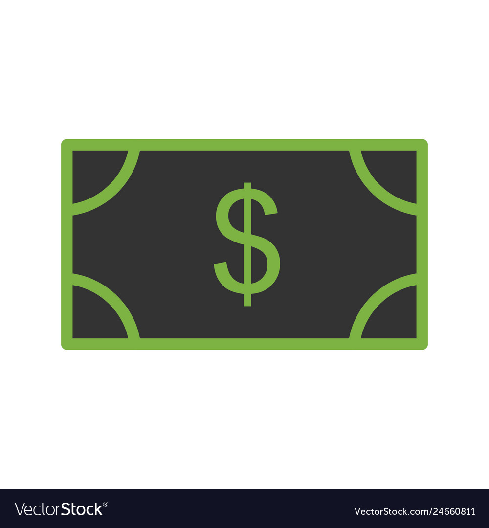 Dollar note icon Royalty Free Vector Image - VectorStock