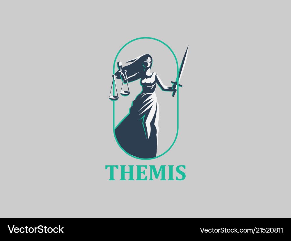 Goddess of justice themis Royalty Free Vector Image