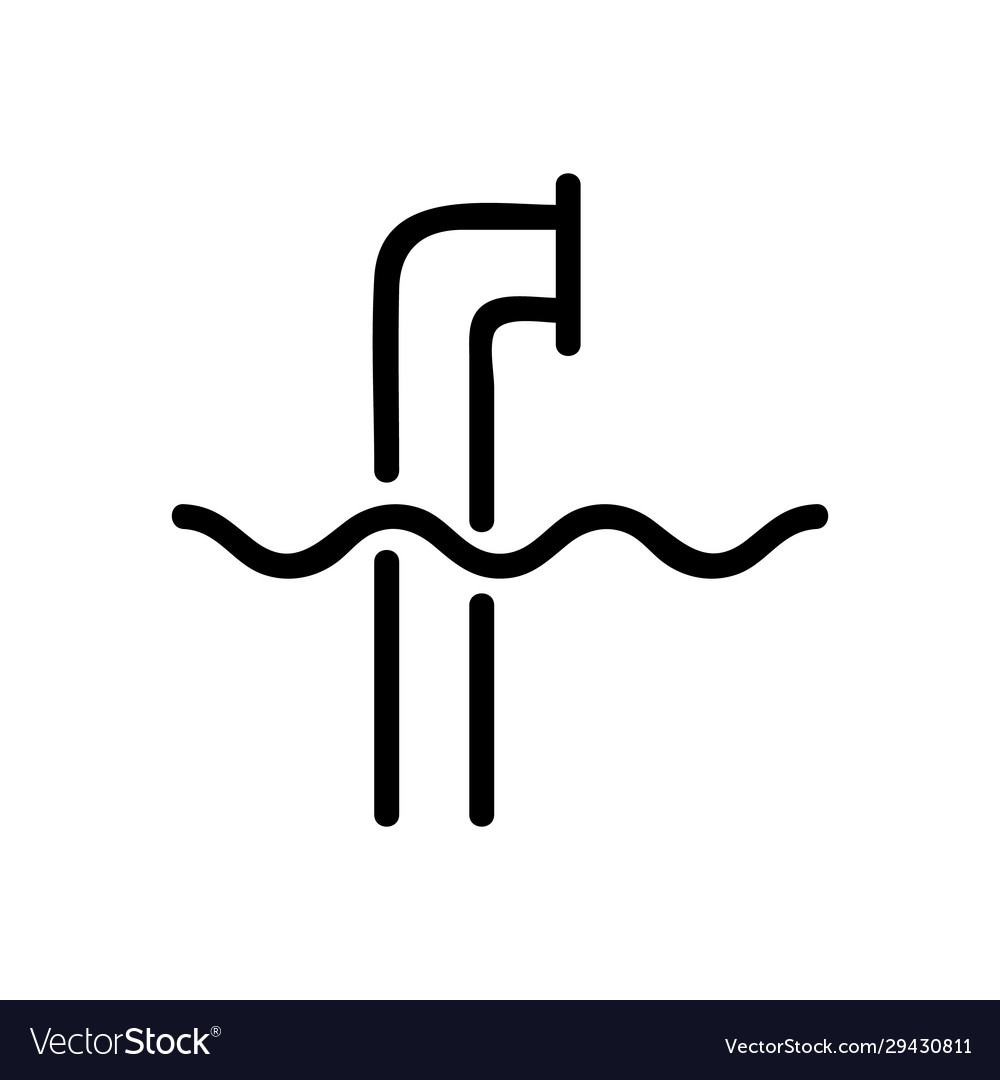Periscope submarine icon isolated contour Vector Image Periscope submarine icon isolated contour Vector Image