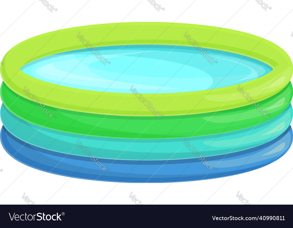 Plastic inflatable pool icon cartoon float Vector Image