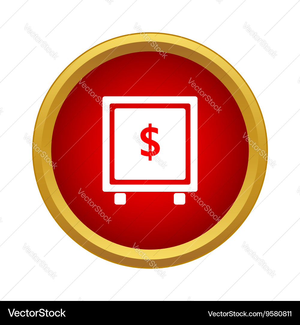 Safe icon simple style Royalty Free Vector Image