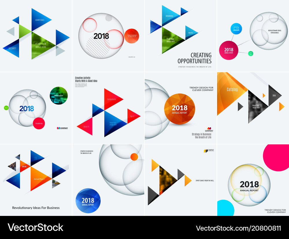 Set of abstract design for graphic template Vector Image