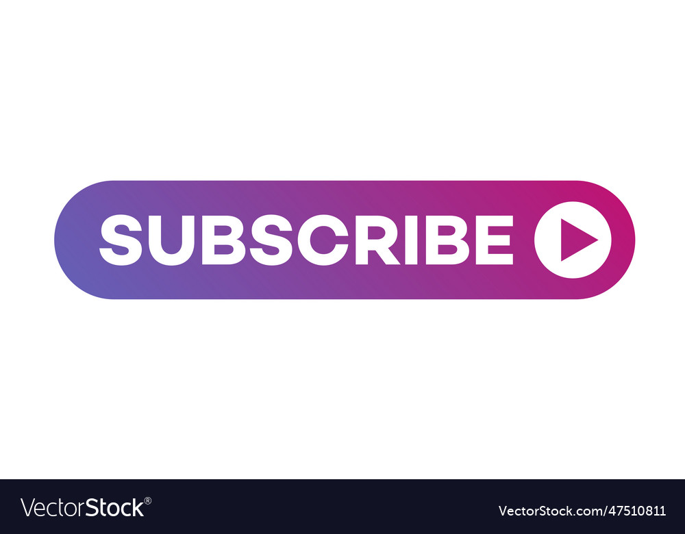 Subscribe button modern gradient style Royalty Free Vector