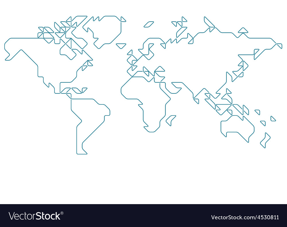 World map Royalty Free Vector Image - VectorStock