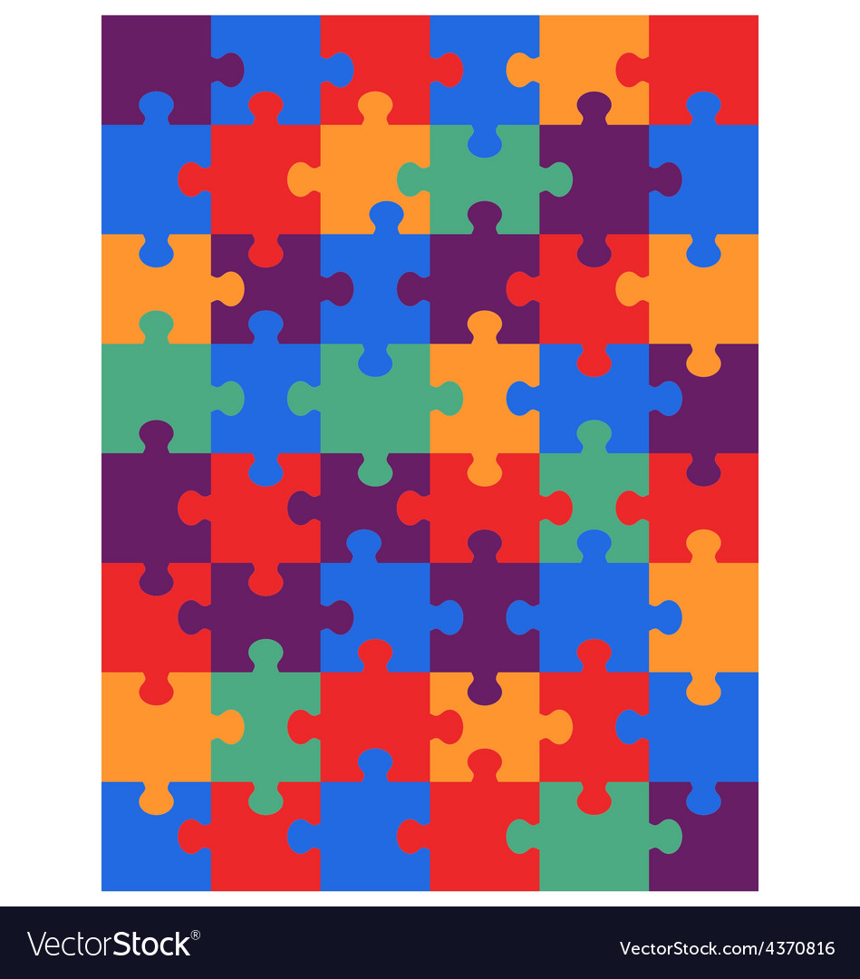 Colorful shiny puzzle Royalty Free Vector Image Colorful shiny puzzle Royalty Free Vector Image