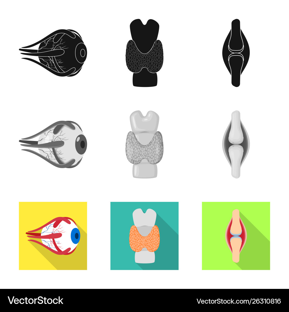 Design biology and scientific logo set Royalty Free Vector