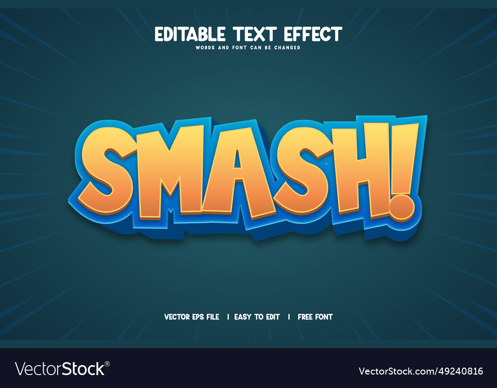 Editable text effect free Royalty Free Vector Image
