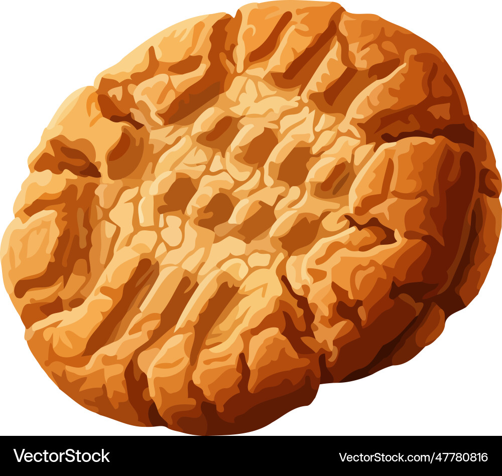 Fresh cookie snack healthy eating isolated Vector Image