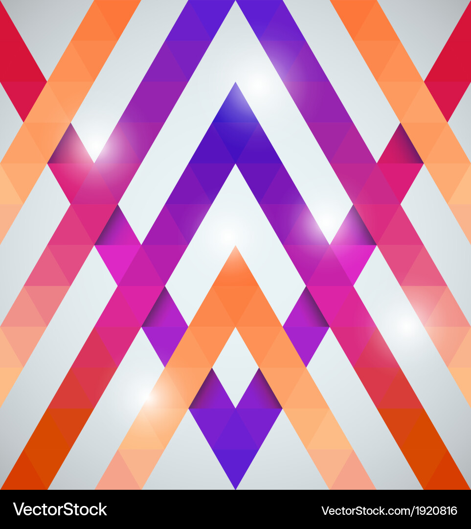 Geometric shining pattern with triangles Vector Image