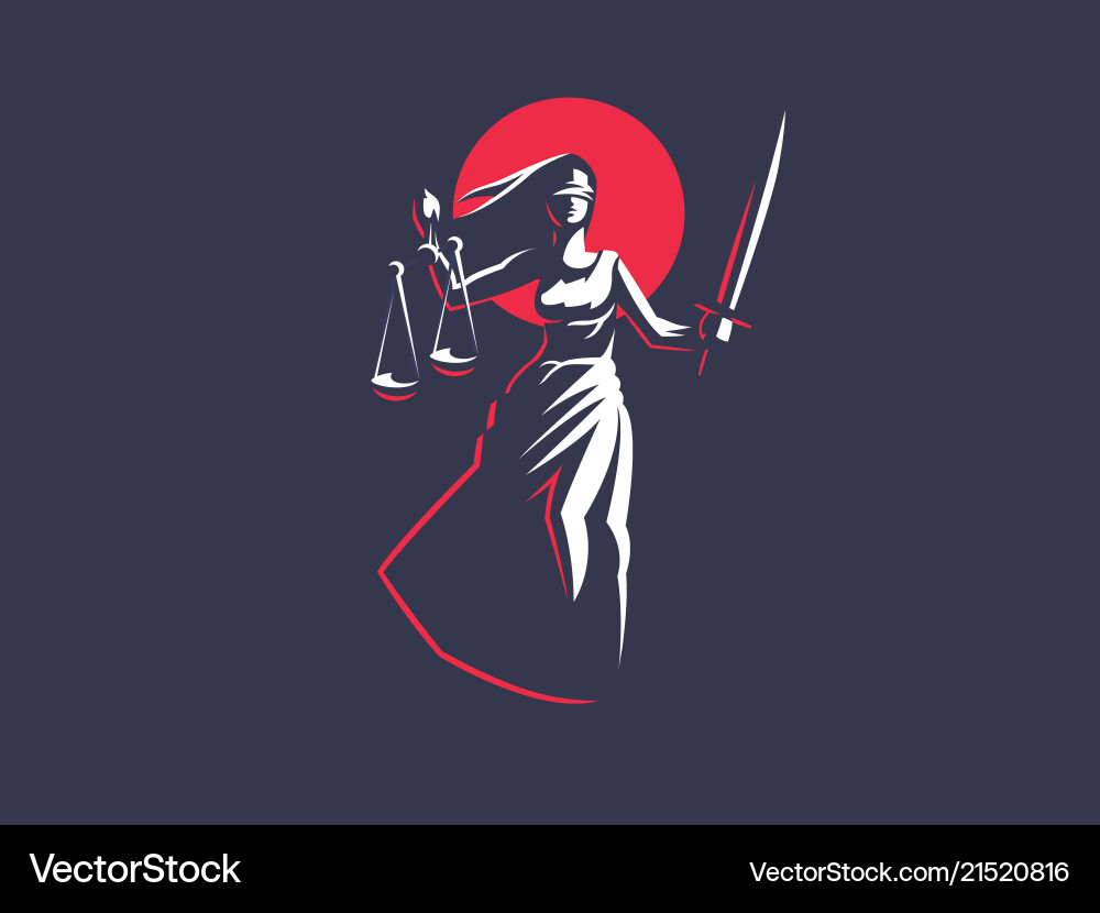 Goddess of justice themis Royalty Free Vector Image