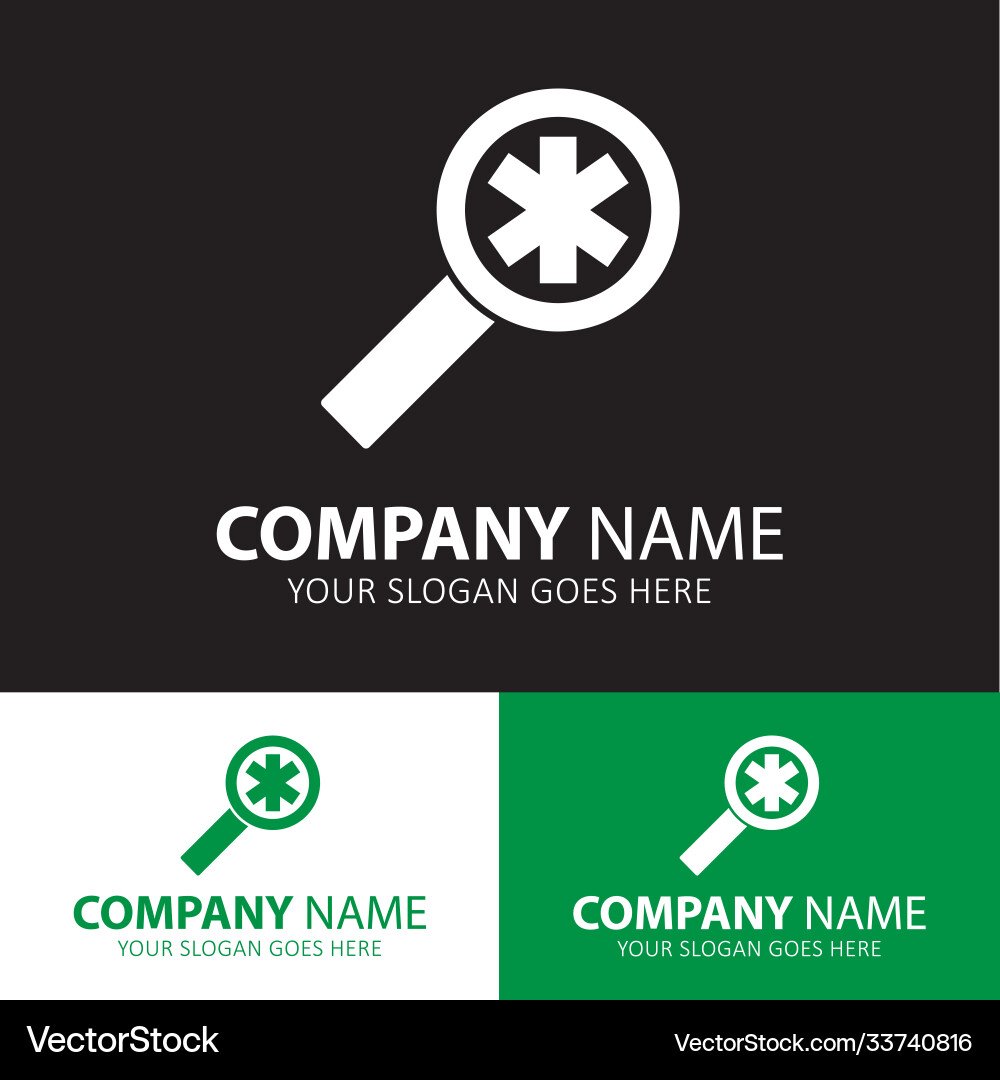 Medical search icon for web and mobile Royalty Free Vector