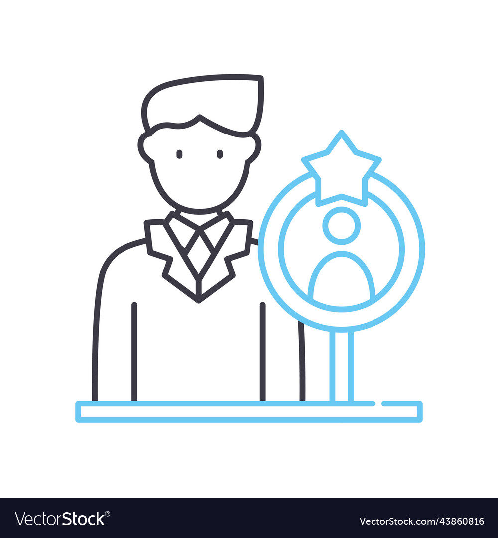 Mentorship line icon outline symbol Royalty Free Vector Mentorship line icon outline symbol Royalty Free Vector