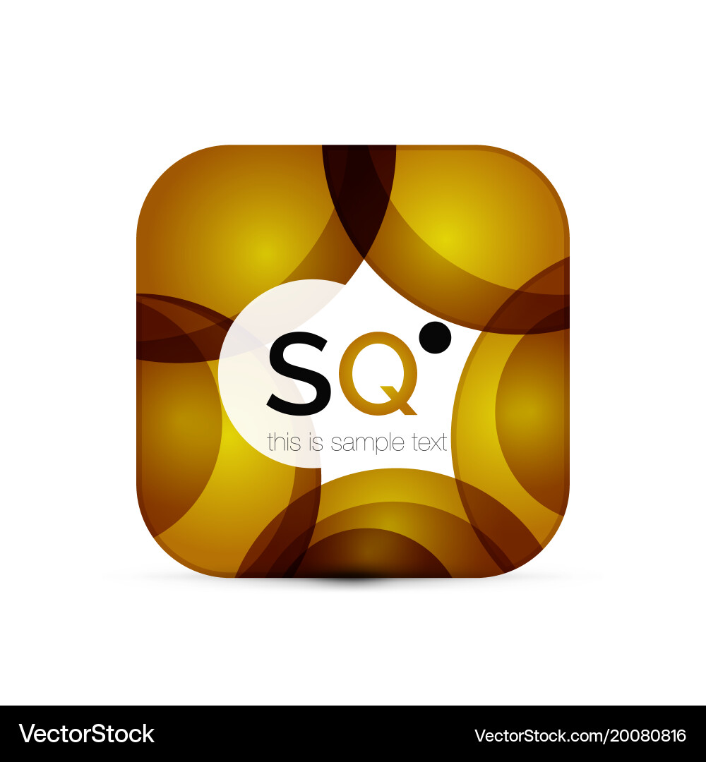 Square geometric abstract business emblem Vector Image