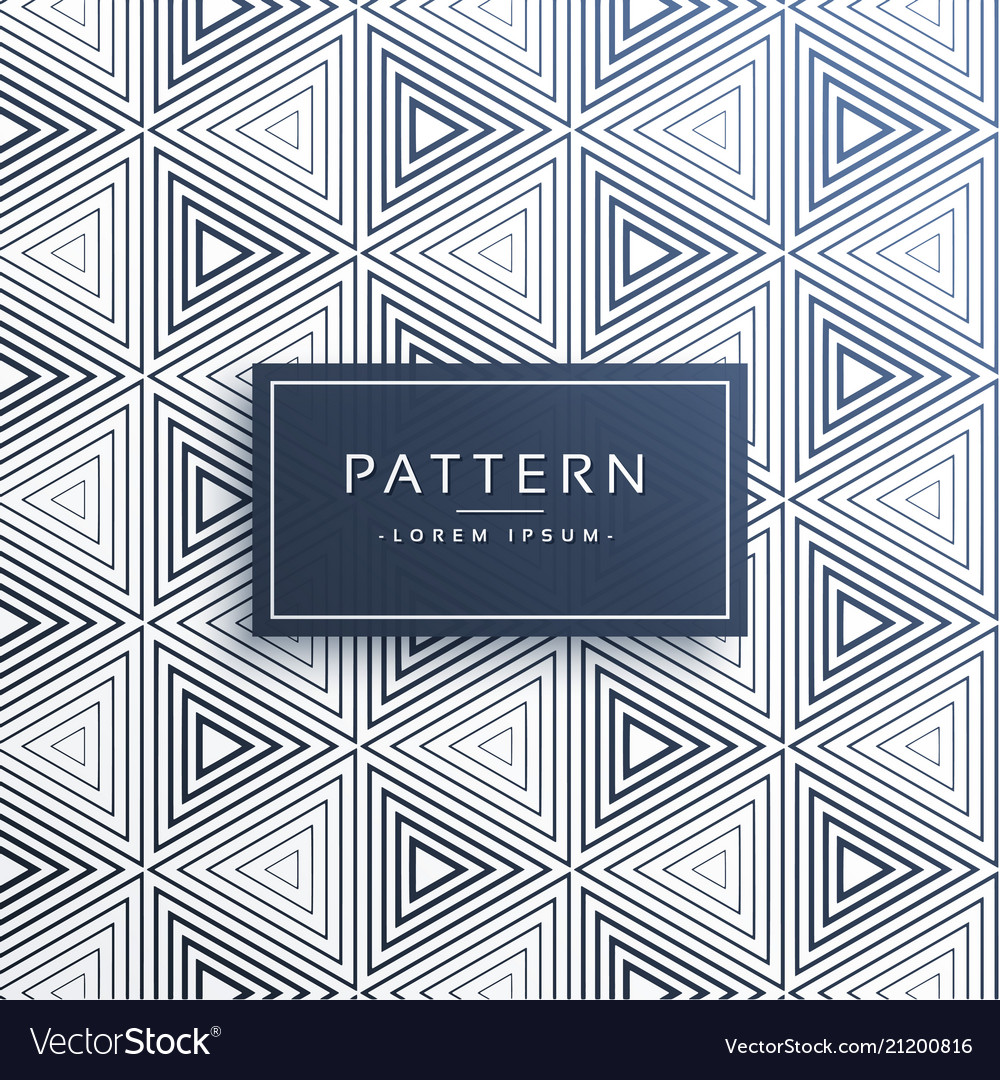 Stylish triangle line pattern with different Vector Image
