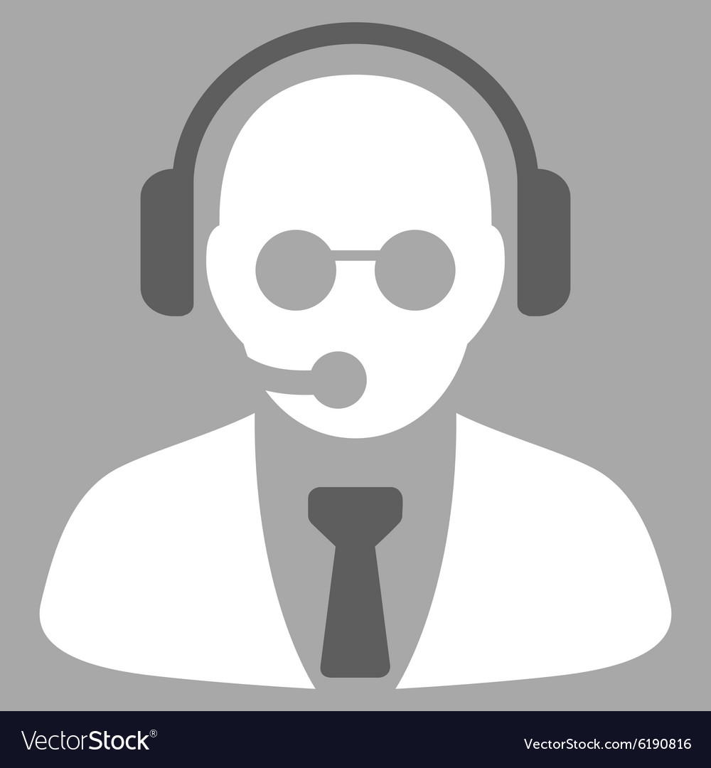 Support manager icon Royalty Free Vector Image