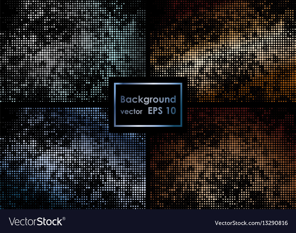 With four halftone patterns Royalty Free Vector Image