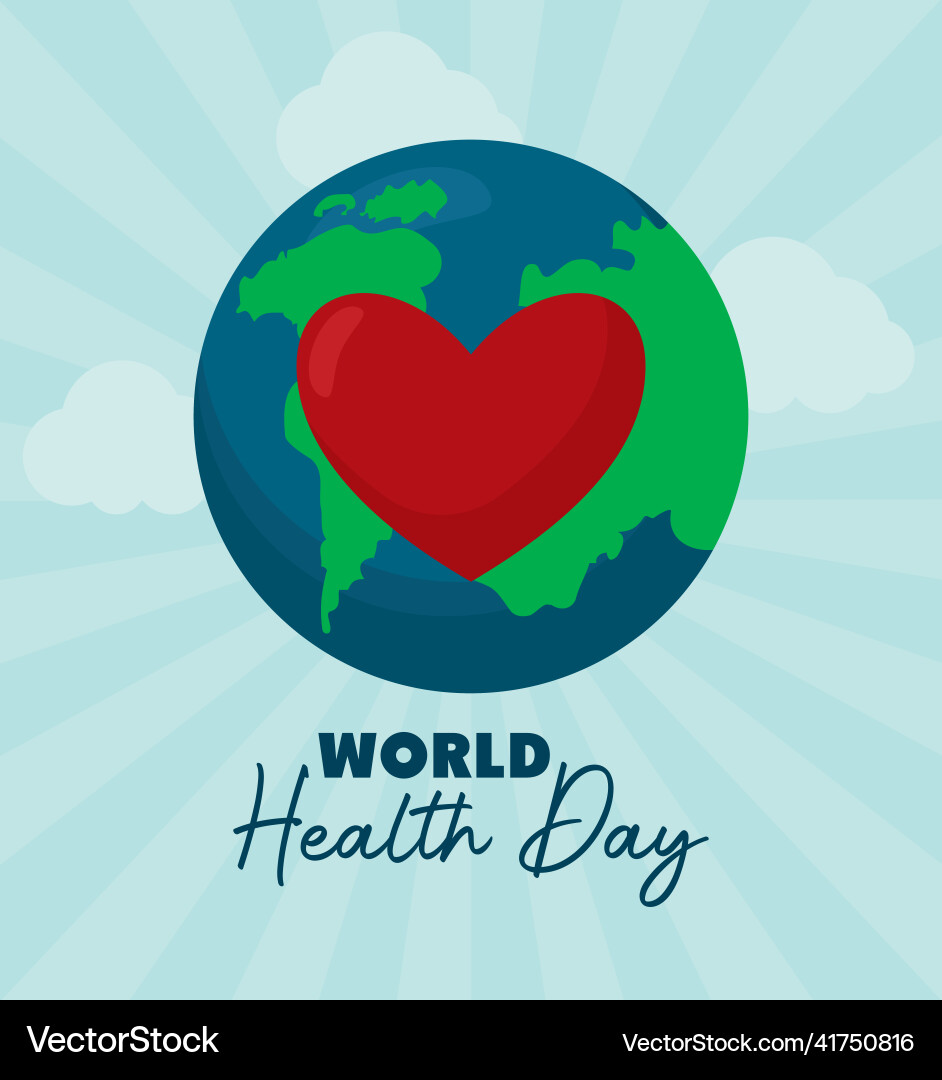 World health day poster Royalty Free Vector Image