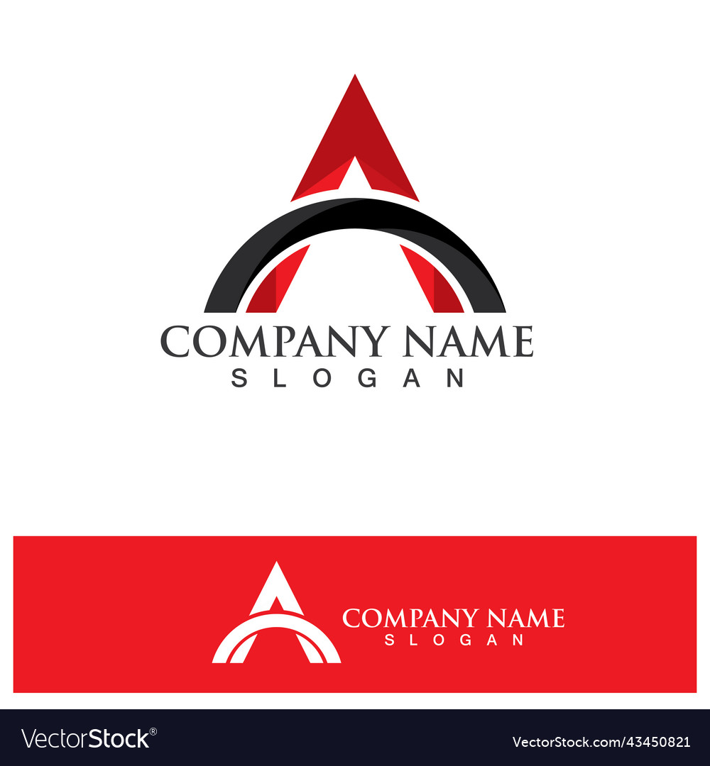 A letter logo template Royalty Free Vector Image