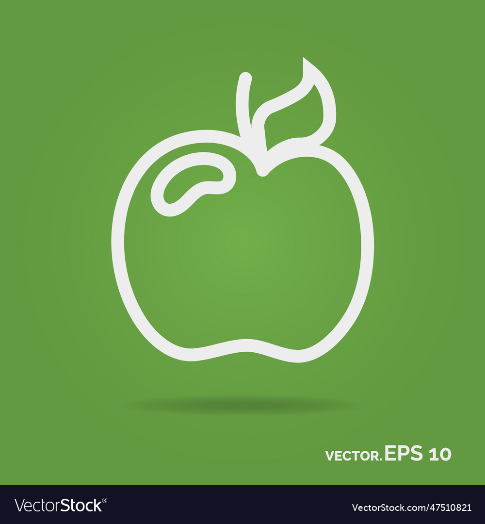 Apple outline icon Royalty Free Vector Image - VectorStock