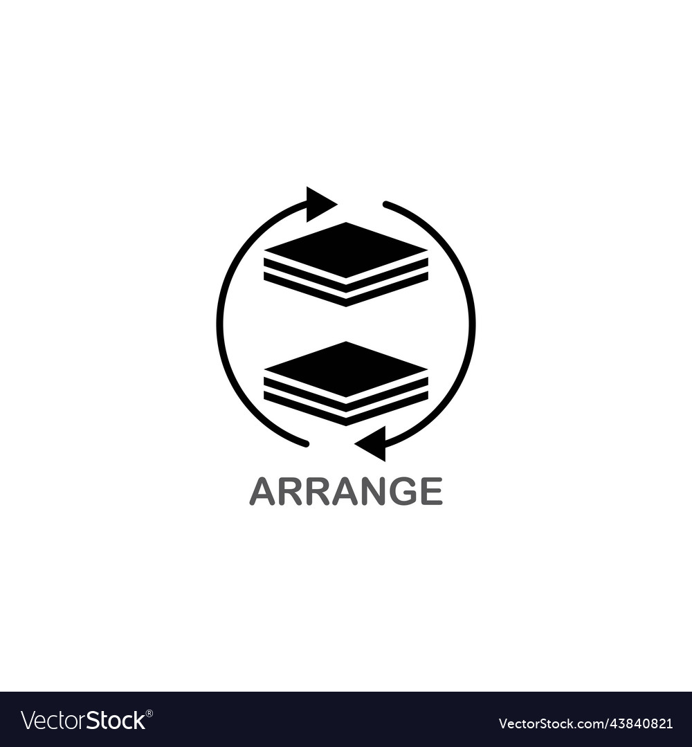 Arrange icon Royalty Free Vector Image - VectorStock