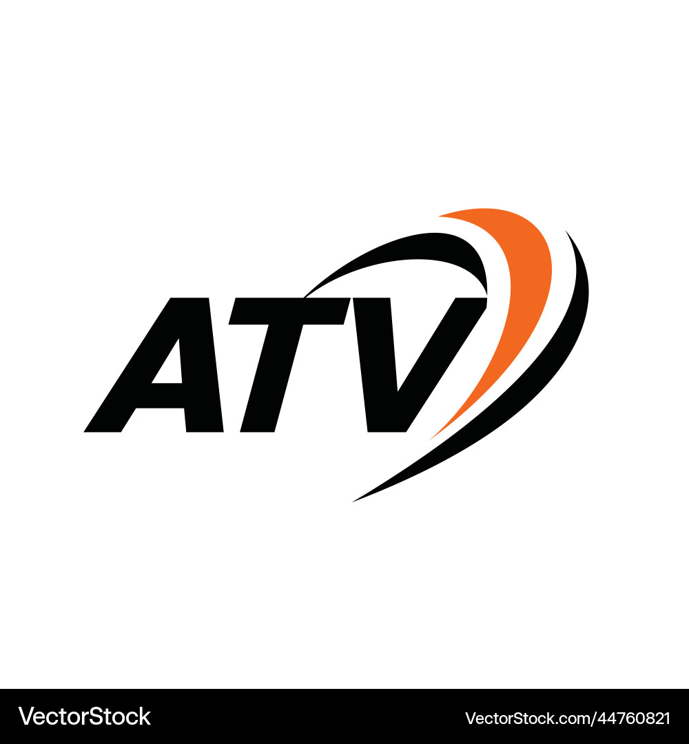 Atv monogram logo Royalty Free Vector Image - VectorStock