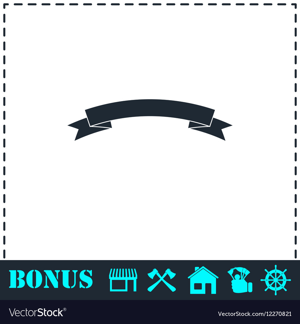 Banner icon flat Royalty Free Vector Image - VectorStock