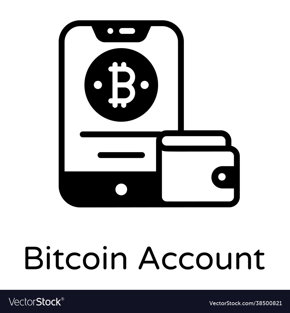 Bitcoin account Royalty Free Vector Image - VectorStock