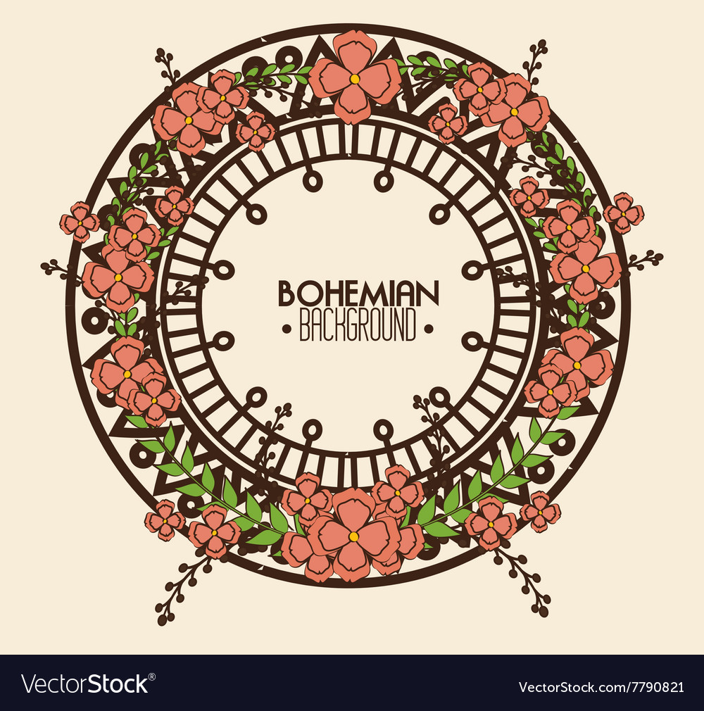 Bohemian background design Royalty Free Vector Image