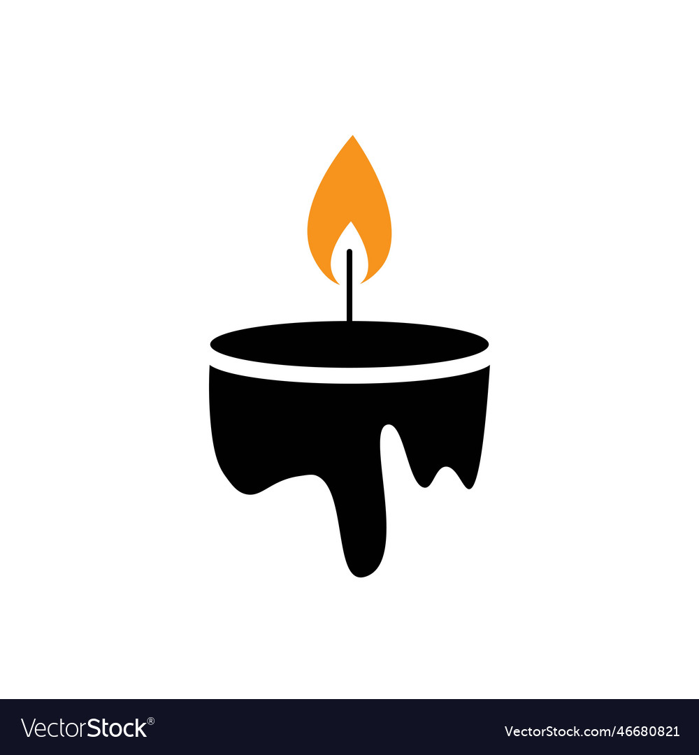 Candle logo Royalty Free Vector Image - VectorStock