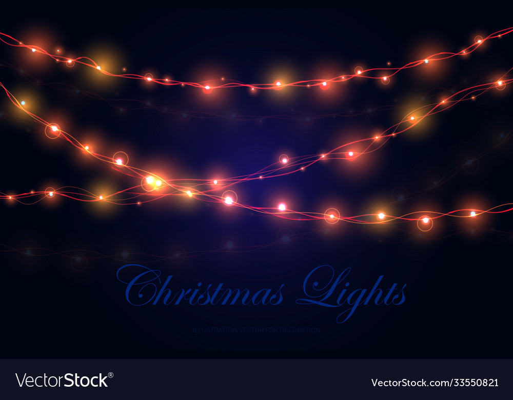 Christmas lights background Royalty Free Vector Image