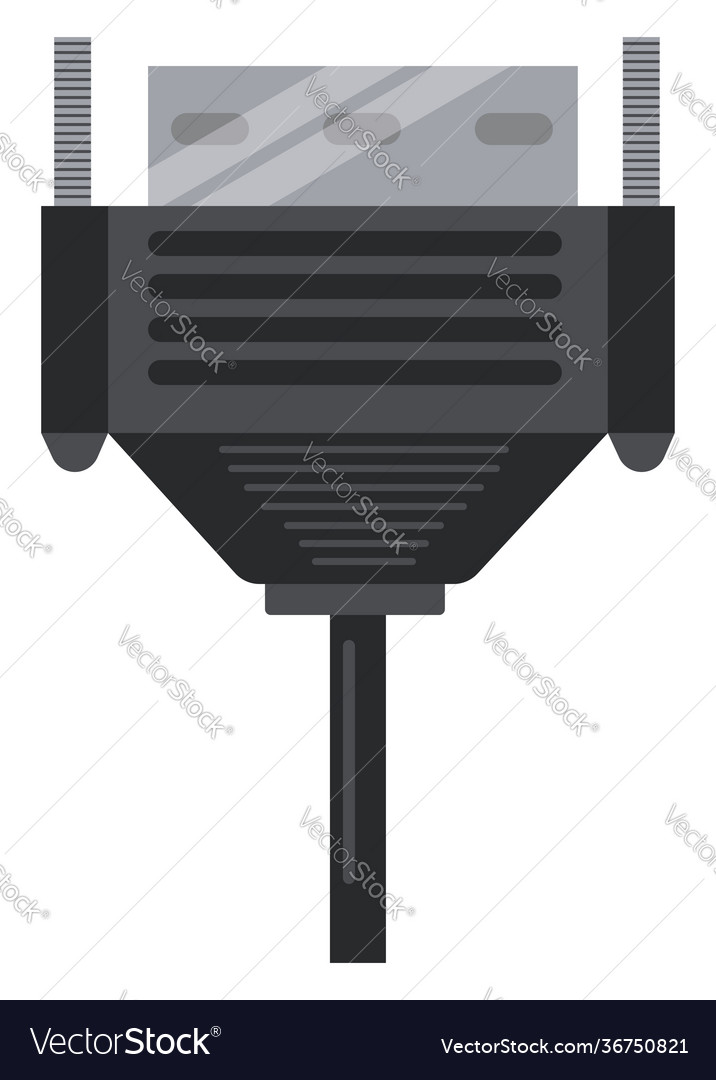 Computer cable on white background Royalty Free Vector Image
