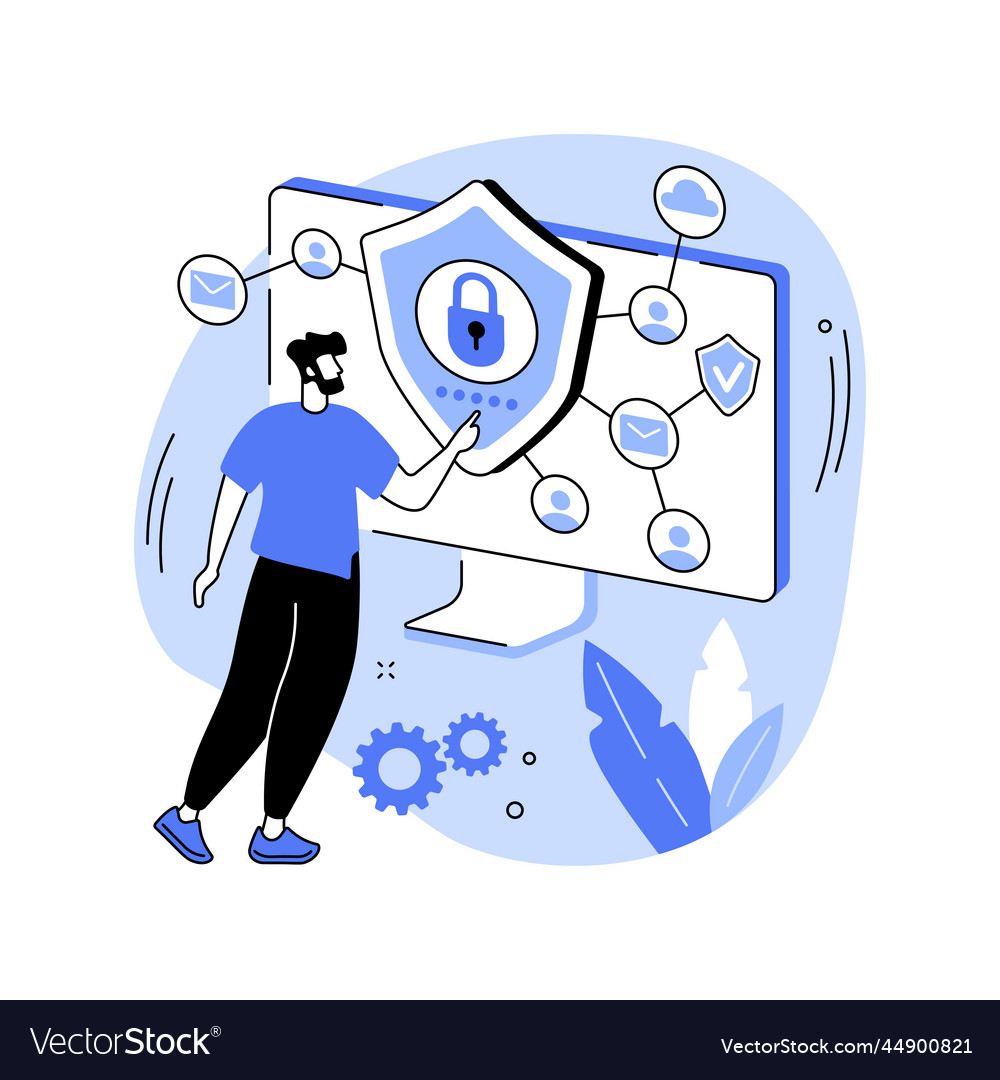 Data access isolated cartoon Royalty Free Vector Image