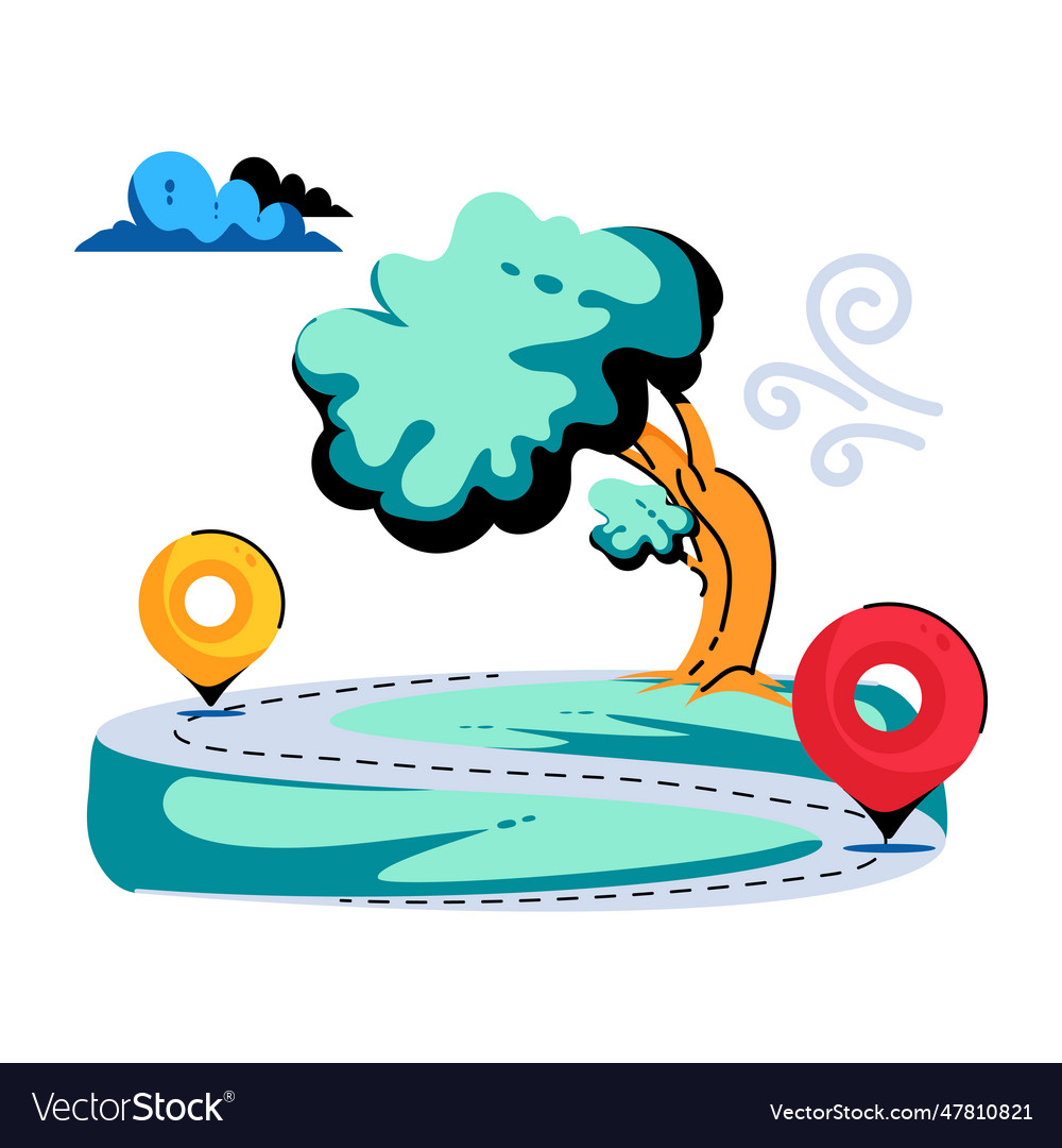 Distance tracking Royalty Free Vector Image - VectorStock