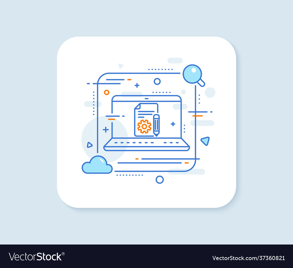 Documentation line icon technical instruction Vector Image