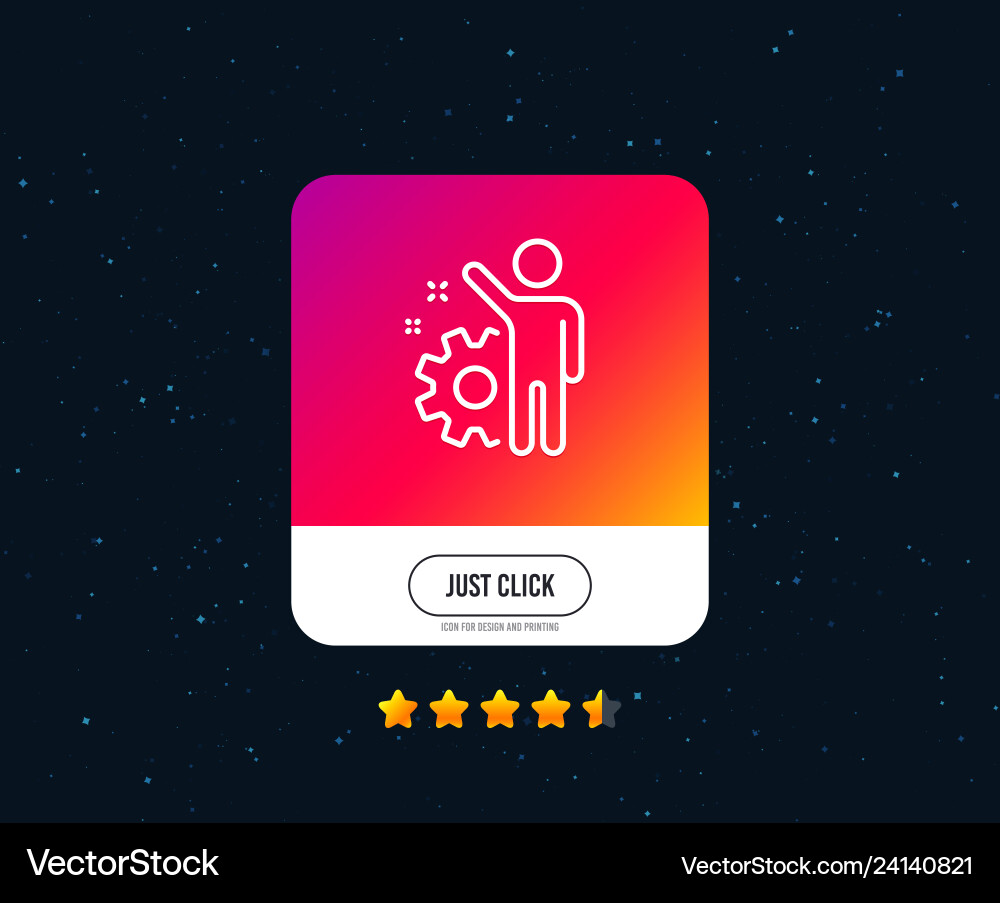 Employee line icon business management sign work Vector Image