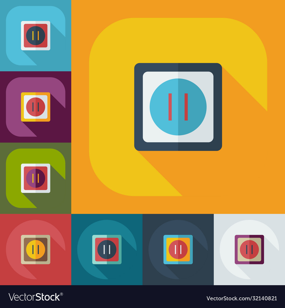 Flat modern design with shadow icons socket Vector Image