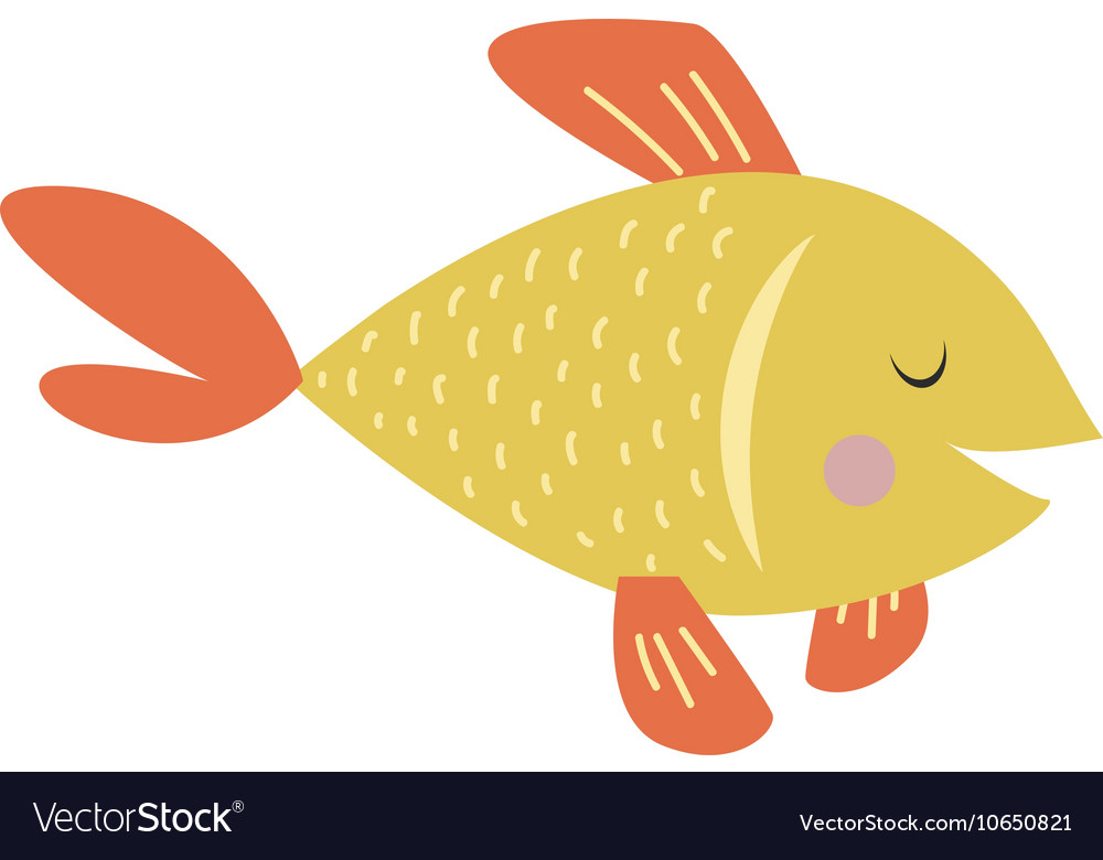 Gold fish Royalty Free Vector Image - VectorStock
