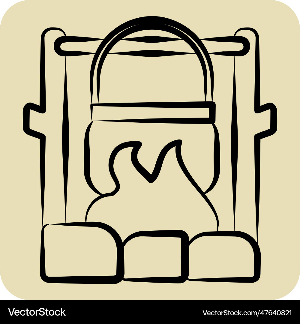 Icon cooking related to prehistoric symbol hand Vector Image