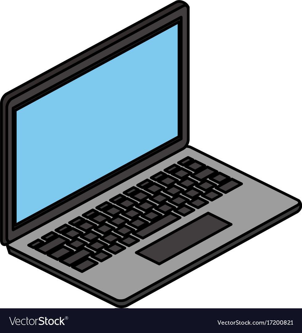 Laptop computer icon image Royalty Free Vector Image